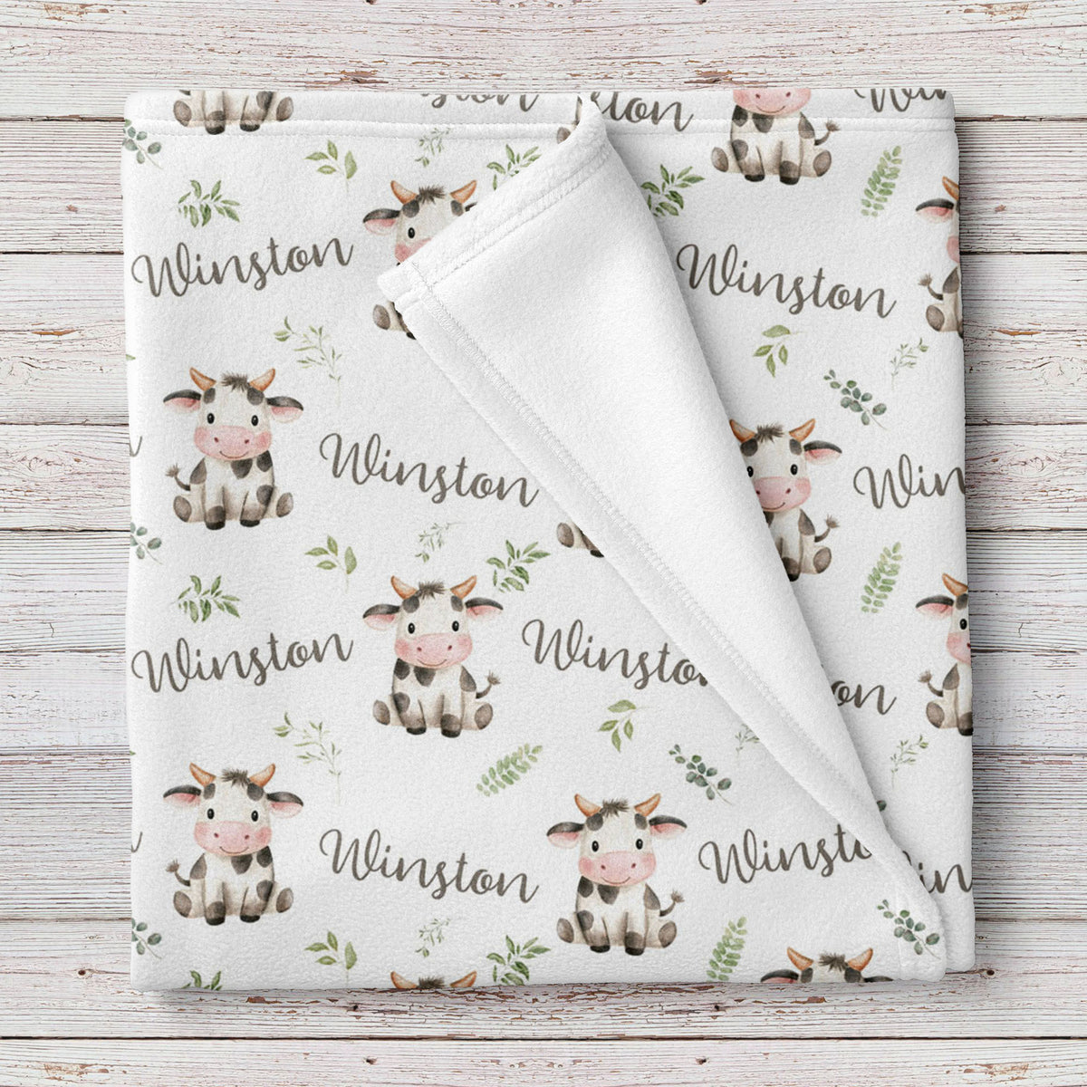 Little Cow Friend personalized baby blanket – Stork Wares