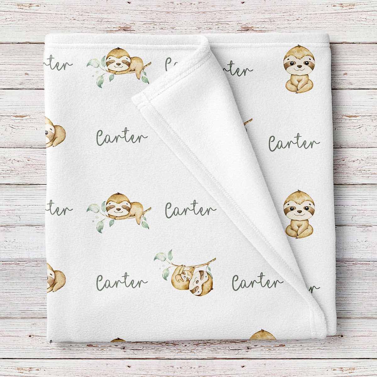 Sleepy Sloths personalized baby blanket – Stork Wares